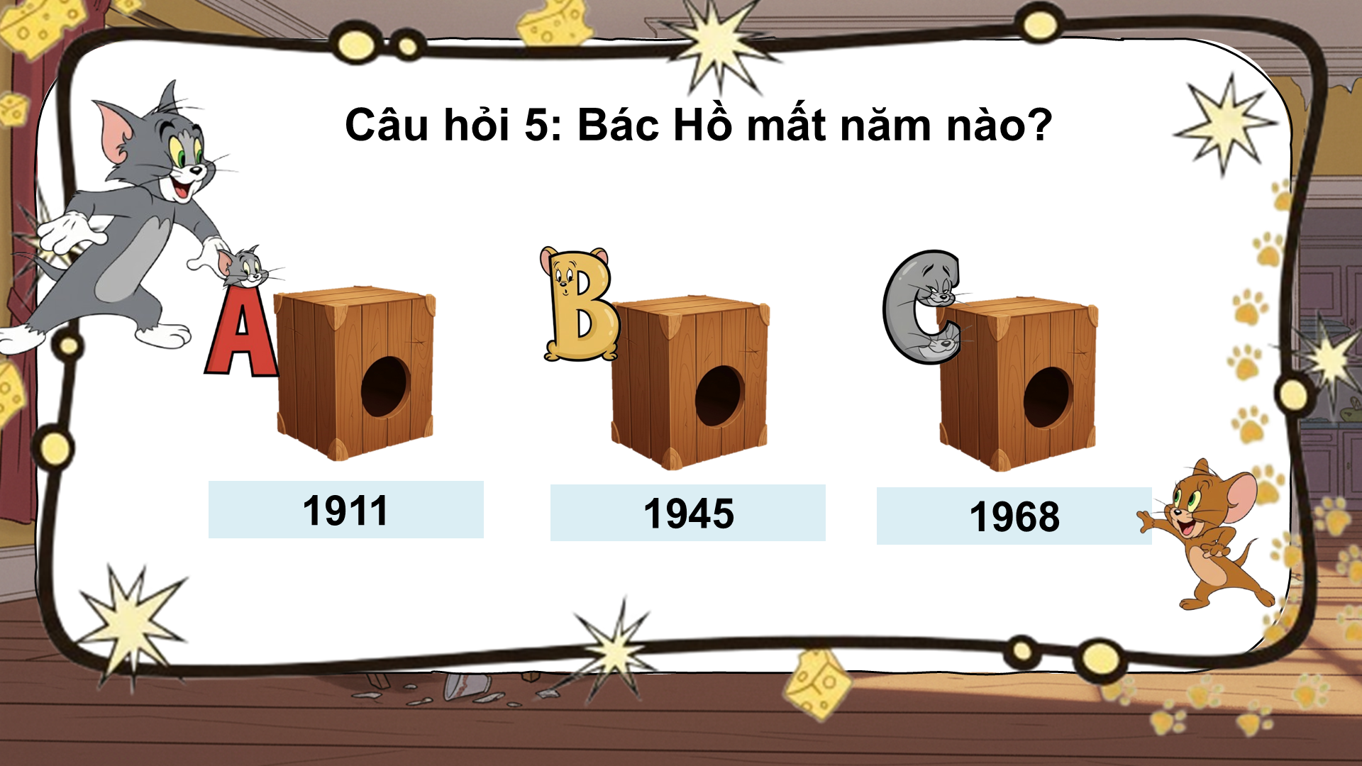 GAME POWERPOINT TOM AND JERRY PHIÊN BẢN 2025 - CÓ LỒNG GHÉP AI